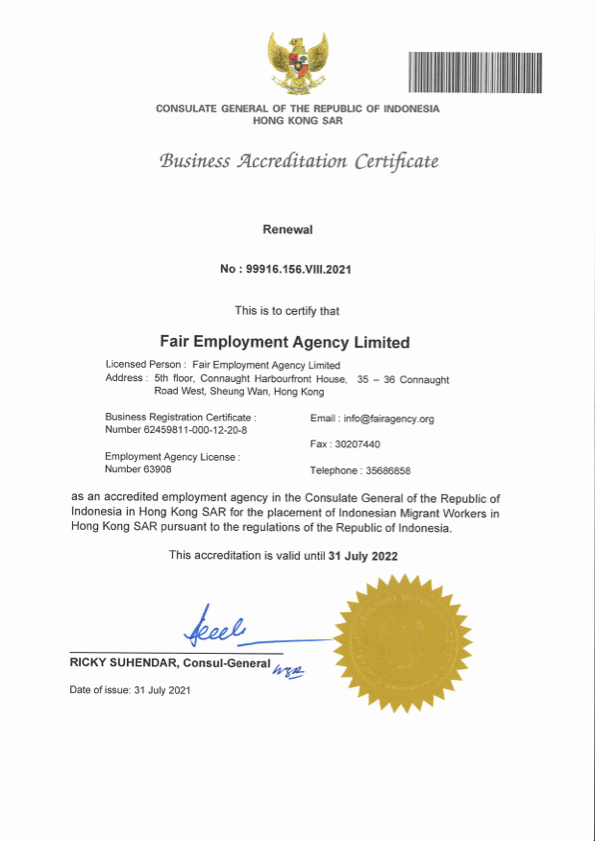 Fair Employment Agency Limited License and Accreditation - Fair ...